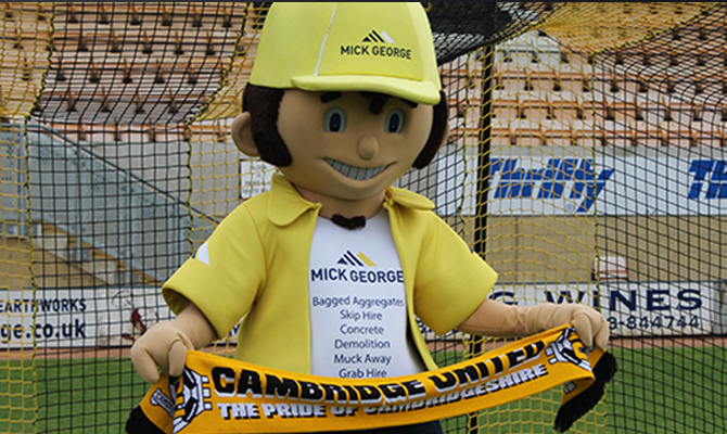 CUFC Mascot Wanted 2020 - Mick George - Sponsorship