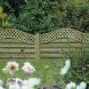 Omega Curved Trellis Lattice Fence Panel - Mick George