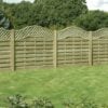 Omega Curved Trellis Lattice Fence Panel - Mick George
