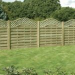 Omega Curved Trellis Lattice Fence Panel - Mick George
