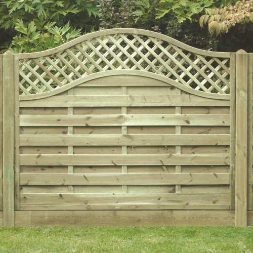 Omega Lattice Trellis Curved Top Fence Panel - The Mick George Group