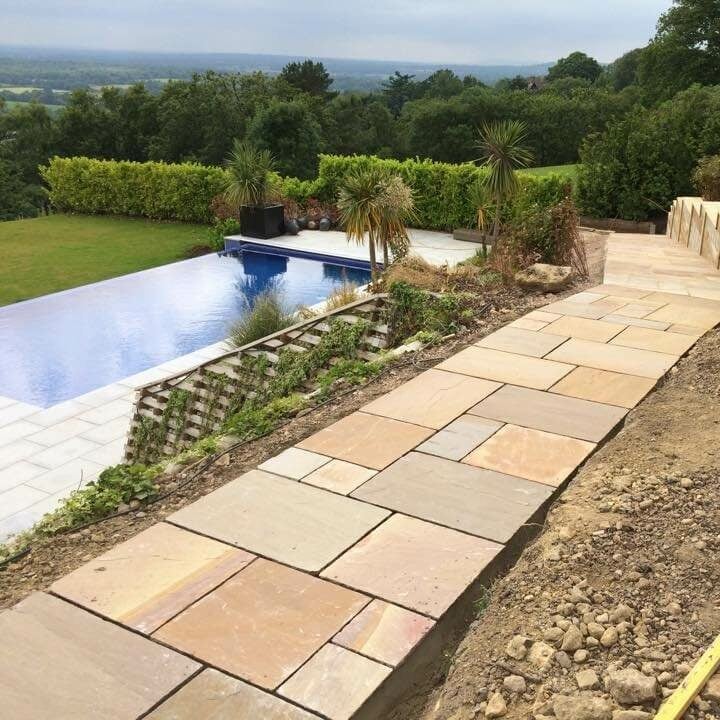 Rippon Buff Sandstone - Hand Dressed Edges - 90 x 60cm Packs - The Mick ...