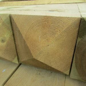 Wooden Pyramid Top Gate Post - landscaping - Mick George