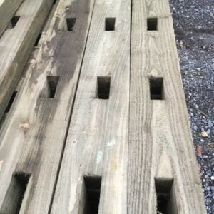 Wooden Mortised Fence Posts - Landscaping - Mick George