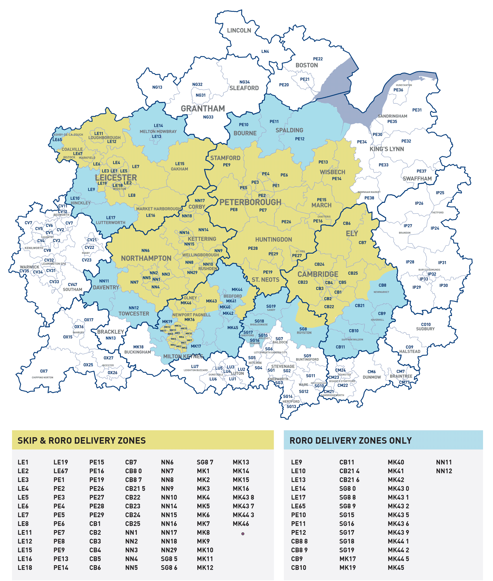 Skip Charter Availability - Mick George - Next Day Delivery