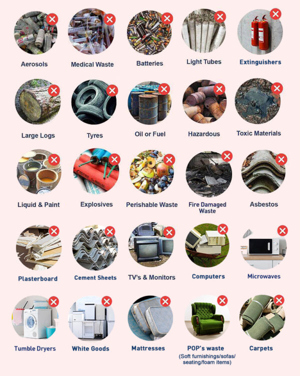 Prohibited Skip Materials - Mick George